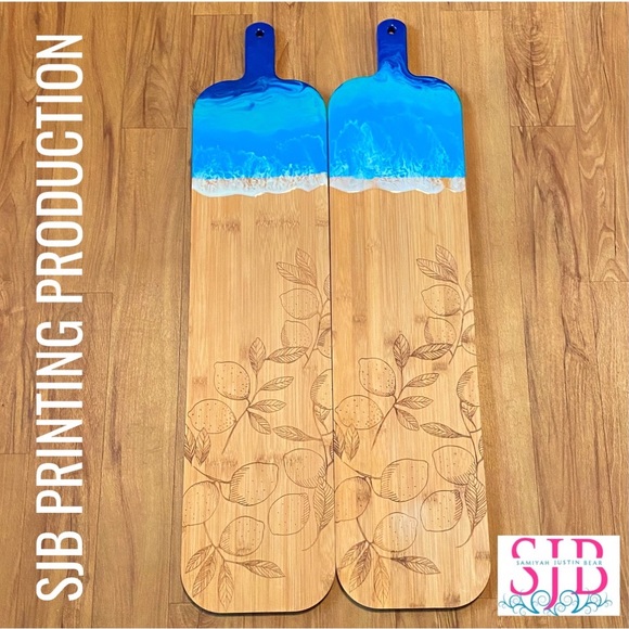 Sjb | Kitchen | Charcuterie Boards New Sjb Custom Blue Green Its A Boy ...